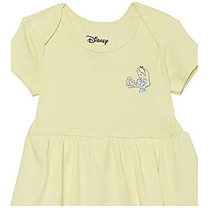 Amazon Essentials Disney | Marvel | Star Wars | Princess Baby Girls' Dresses, Pack of 3, Alice Tea Party, 12 Months