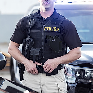 NEXT STATION Pistol Holster with Magazine Pouch,Gun Safe Pistol Holder for MOLLE Gun Safe Door Panel Organizer (2 Pack)