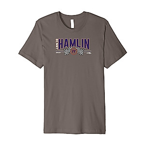 NASCAR - Denny Hamlin - Racing Flags Premium T-Shirt