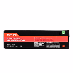 Bondo Glazing and Spot Putty, Fills Pinholes, Scratches, Minor Dings & Hairline Cracks, 16 oz, 1 Tube