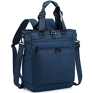 mygreen Anti Theft Travel Backpack Purse Convertible Tote Bag Crossbody Casual Backpack for 15.6" Laptop, Unisex Laptop Tote Shoulder Bag with Multiple Pockets for Work Travel Gym Blue