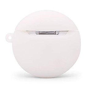 YONOCOSTA Cute Airpods Case, Airpods 2 Case, Cool Funny Noctilucent White Skull Shaped Full Protection Shockproof Soft Silicone Charging Case Cover Skin with Keychain for Airpods 1&2