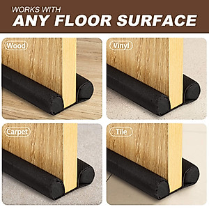 Draft Door Stopper 36 Inches, Draft Guard for Interior Door, Heavy Duty Door Sweep, Sound Proof Reduce Noise Keeping Warm in and Cold Out, Thicker Door Draft