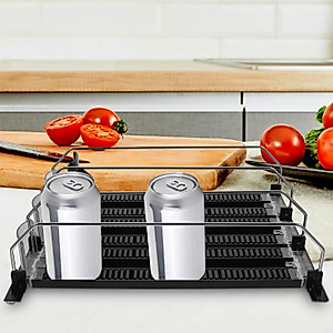 Bracket Self Pushing Drink Organizer Refrigerator Tray Fridge Stacking Can Dispensers Water Bottle Cabinet