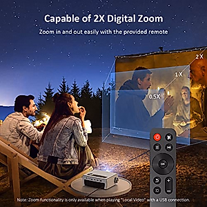 NexiGo WiFi Bluetooth Projector PJ10, 220ANSI, Native 1080P Movie Projector, Dolby_Sound Support, Remote, Compatible with Phone, Computer, HDMI, USB, AV Interfaces
