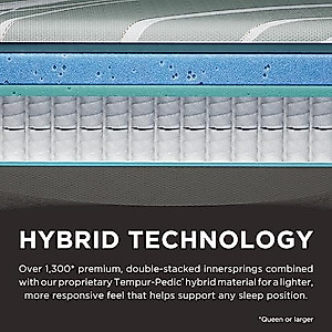 TEMPUR- LuxeAdapt 2.0 Medium 13 inch Hybrid Mattress, California King