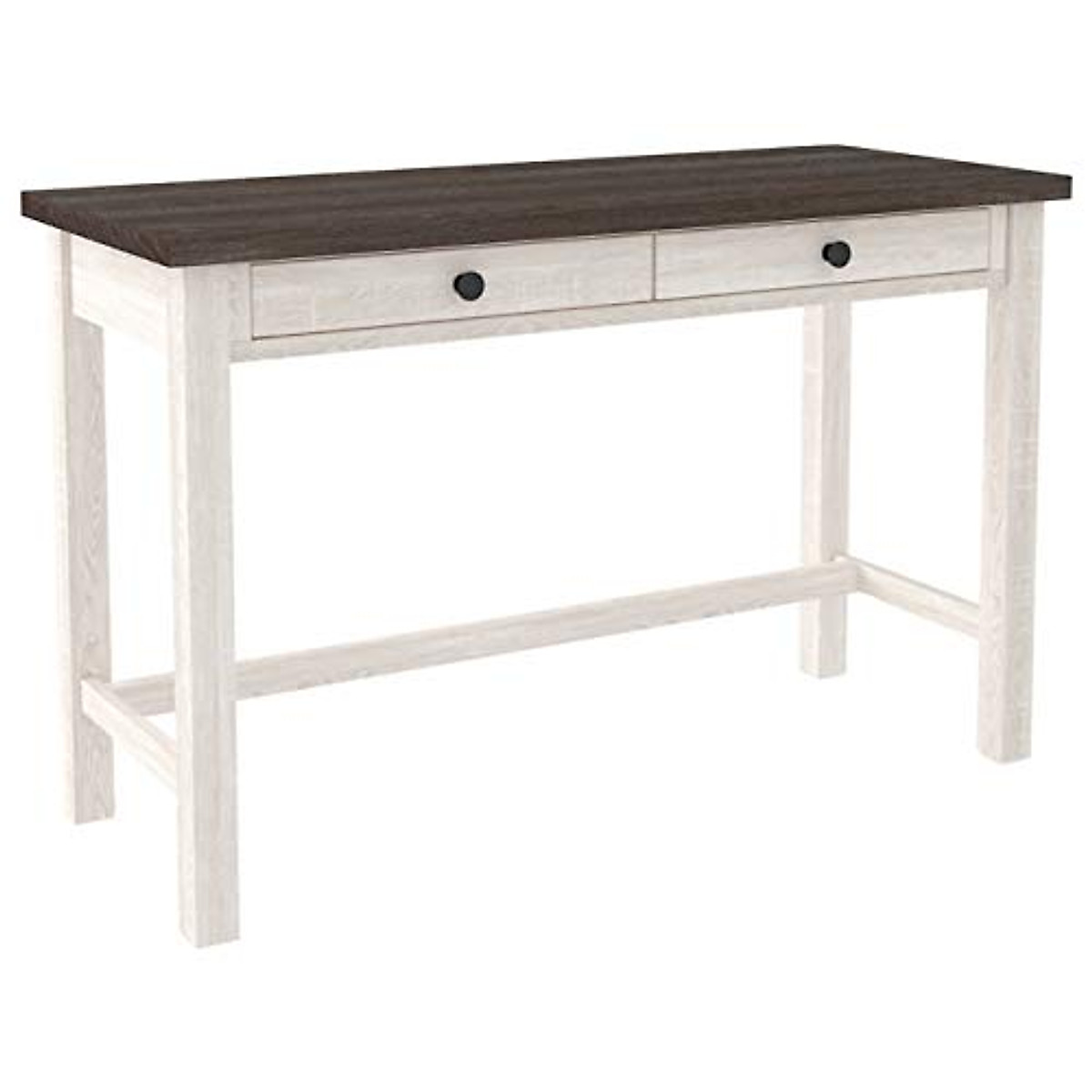 Signature Design by Ashley Dorrinson Modern Farmhouse 47" Home Office Desk with 2 Drawers, Whitewash