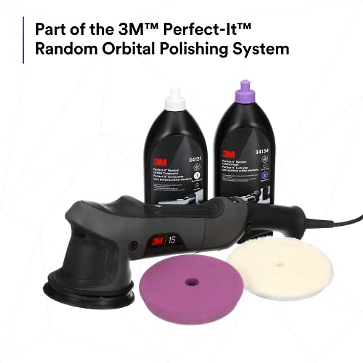 3M Perfect-It Random Orbital Polish, 34133, 1 Pint, Fast Cutting Polisher for Automotive Buffing & Polishing, High-Gloss Finish