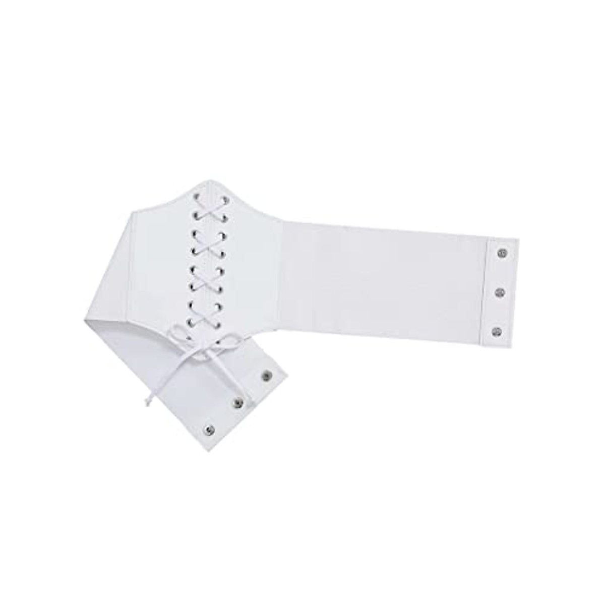 KOJOOIN Women's Corset Waist Belt Leather Underbust Corset Belt for Dresses White 2XL
