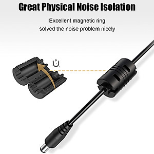 AZOR Pedal Power Adapter with Distortion Guitar Pedal Effect 3 Modes Natural, Tight, Classic with True Bypass Black AP-302