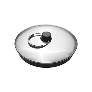 MroMax 1Pcs Stainless Steel Sink Plug Drain Stopper Fit 57mm with Ring for Bathtub Kitchen Bathroom Silver, Black