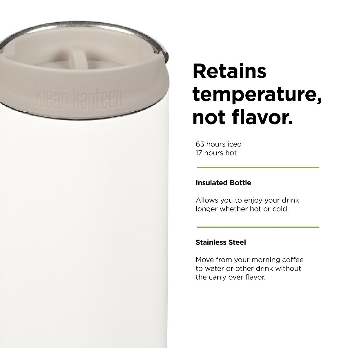 Klean Kanteen TK Wide 20 Oz Tofu