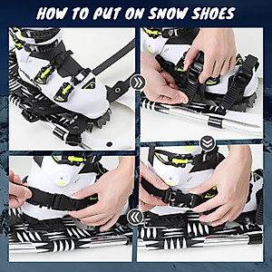 RESVIN 25/30 Inches Snow Shoes for Men Women Youth, Lightweight Aluminum Terrain Snowshoes with Special EVA Padded Ratchet Binding and Carrying Tote Bag