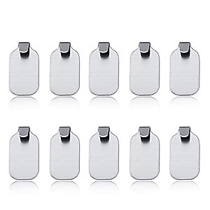 MXtechnic Self Adhesive Hook Stick on Wall 304 Stainless Steel Polished Hanging Clothes Coat Hat Hooks and Strong Heavy Duty Metal Super Power Hooks Storage Organizer (10 Pack) (Hooks-10)