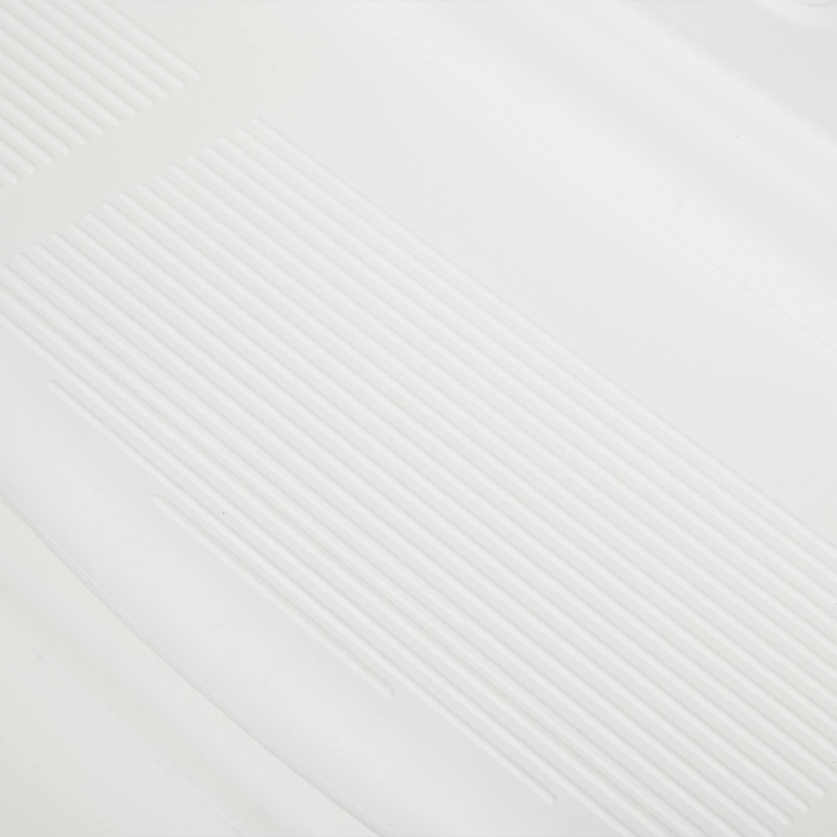 Vinyl Works Deluxe Versatile Adjustable 32 Inch in-Pool Step Ladder Entry System with Double Handrail for Above Ground Swimming Pools, White