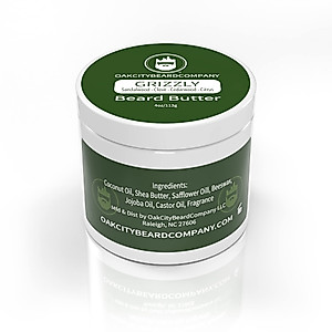 Oak City Beard Company - Grizzly - 4 Ounce - Beard Butter - Beard Conditioner - Sandalwood - Clove - Cedarwood - Citrus