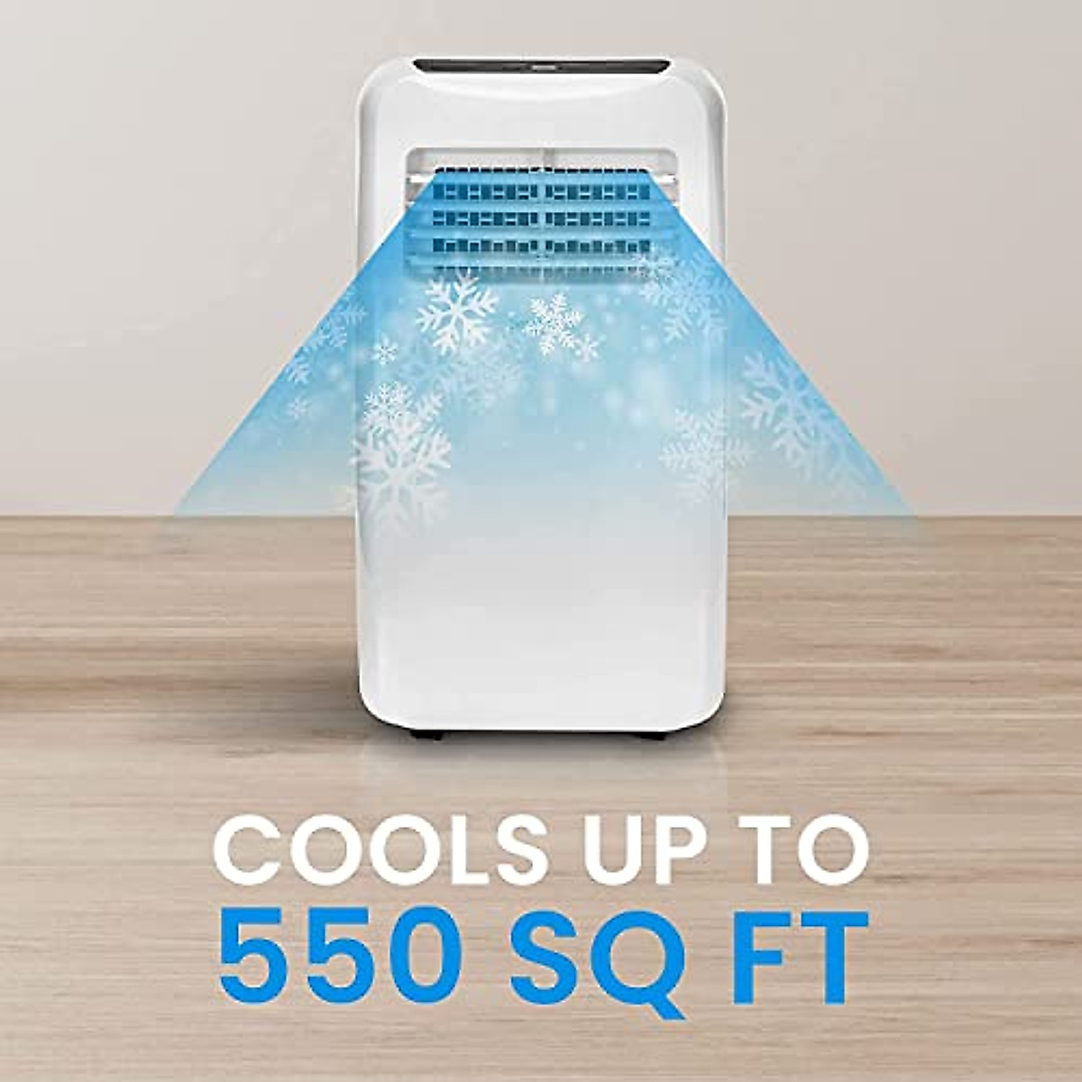 SereneLife SLACHT128 SLPAC 3-in-1 Portable Air Conditioner with Built-in Dehumidifier Function,Fan Mode, Remote Control, Complete Window Mount Exhaust Kit, 12,000 BTU + HEAT, White