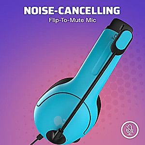 PDP Gaming LVL40 Stereo Headset with Mic for Nintendo Switch/Switch Lite/Switch OLED - Wired Power Noise Cancelling Microphone, Lightweight Soft Comfort On Ear Headphones 3.5mm jack (Mario Red & Blue)