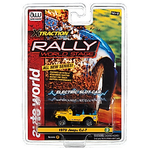 Auto World Xtraction Rally 1979 Jeep CJ-7 (Yellow) HO Scale Slot Car