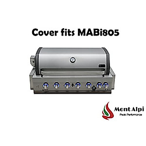 Mont Alpi 44 inch Heavy Duty All Weather Waterproof Grill Top Cover for MABi805 Built-in Stainless Steel Barbecue Outdoor Gas Grill