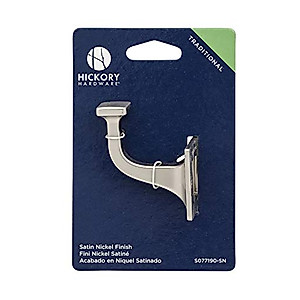 Hickory Hardware Forge Collection Coat Hooks, Wall Hooks for Hanging Coats, Hats, Towels, Robes and More, 2-3/4 Inch Long, Satin Nickel, 1 Pack