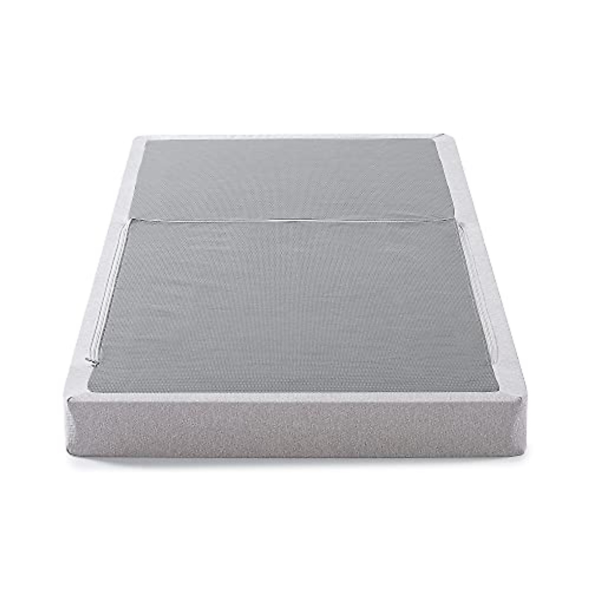 ZINUS No Assembly Metal Box Spring / 5 Inch Mattress Foundation / Sturdy Metal Structure, Twin, Beige