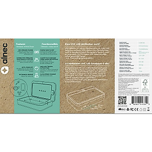 UV Sterilizing Box with Wireless Charger | UV Light Sanitizer Box | Fast Wireless Charging for Phone | Phone Accessories | Mobile Phone Sanitizer | Phone Screen Disinfecting (Brown)