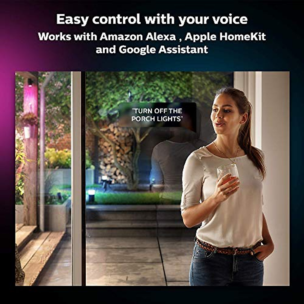 Philips Hue White & Color Ambiance Outdoor LightStrip 5m/16ft (Requires Hue Hub, Works with Amazon Alexa Apple HomeKit and Google Assistant) (530931)