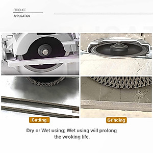 SHDIATOOL 4 Inch Diamond Wet Polishing Pads and Tile Diamond Saw Blade, Cutting Grinding Disc Wheel