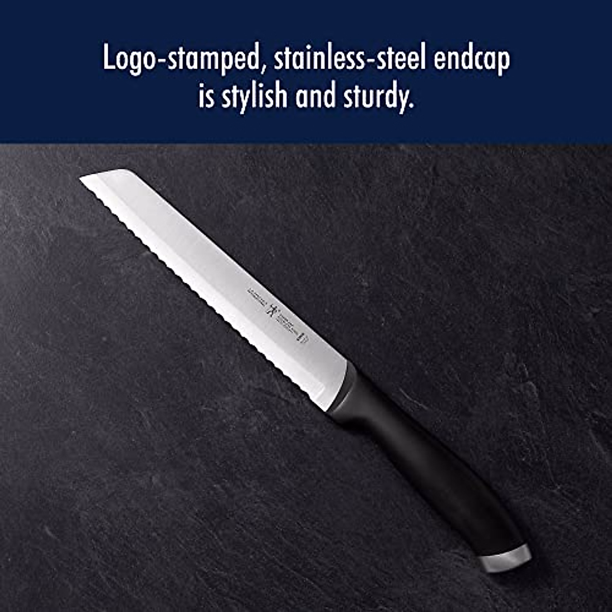 HENCKELS Silvercap Razor-Sharp 3-Piece Kitchen Knife Set, Chef Knife, Paring Knife, Utility Knife, German Engineered Informed by 100+ Years of Mastery