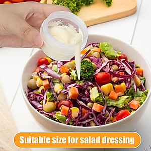 Xuelimei 2 oz/ 60 ml Small Plastic Food Containers,Reusable Food Storage Containers with Lids Plastic Reusable Freezer Storage Containers, Leakproof & Airtight, Freezer Safe, Dishwasher Safe. (12)