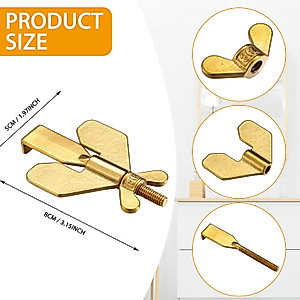 Hotop Door Lock 3 in 1 Door Lock for Travel Door Security Door Locks Devices for Additional and Privacy Safety Door Lock Security Devices for Home Hotel School Apartment College (1 Pcs) Gold