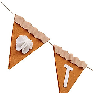 Felt Pumpkin Pie Thankful Banner - Thanksgiving Decorations, Pumpkin Spice Garland, Thankful Banner for Mantle, Fall decorations for home
