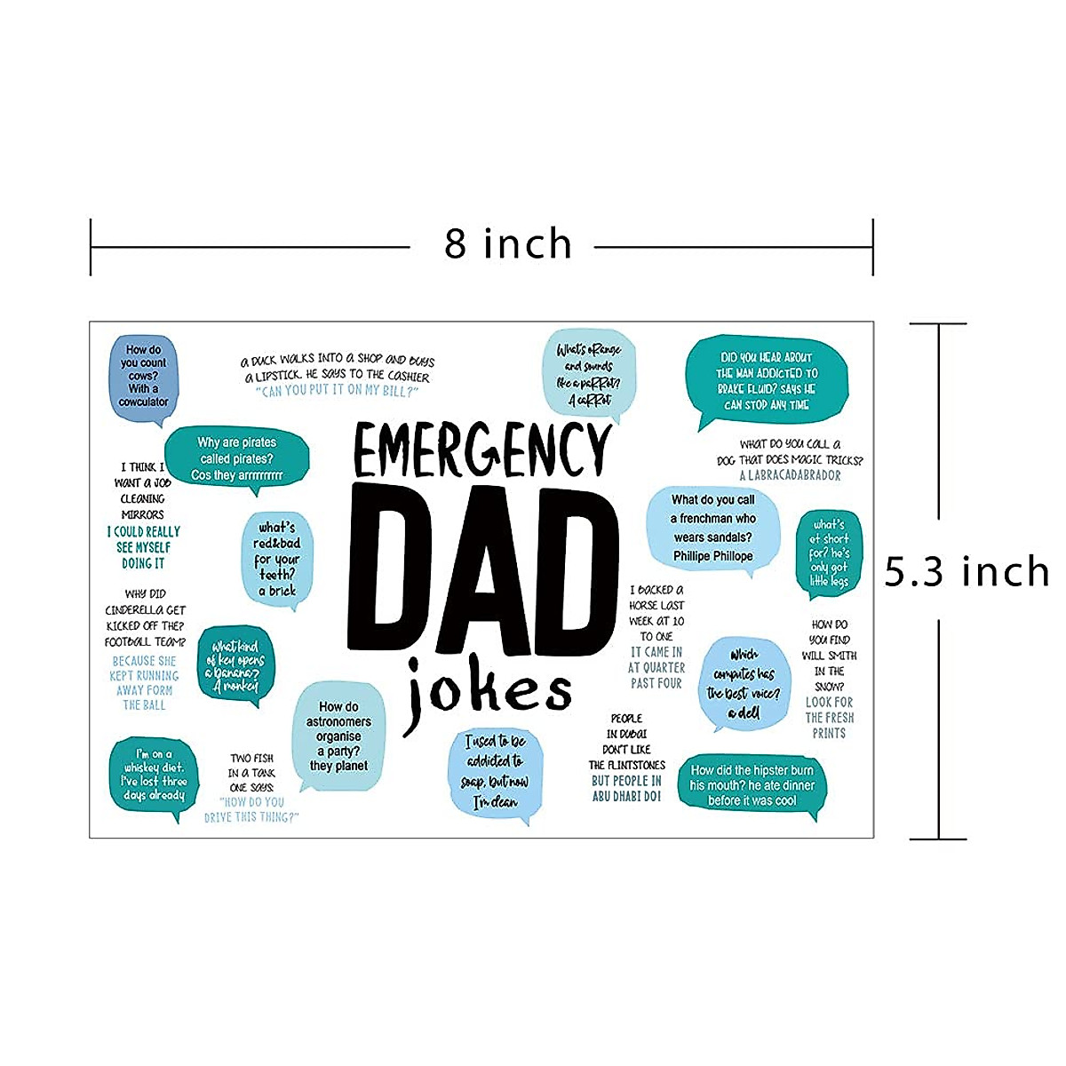 OJsensai Joke Fathers Day Card for Dad, Birthday Card for Dad, Emergency Extra Funny Joker Greeting Card for the Father's Day Gifts, Variety Joke Card for Father, Fathers Day Card from Daughter