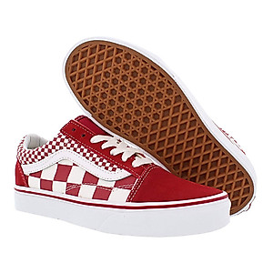 Vans Unisex Old Skool Skateboarding Shoes, Racing Red True White, 11.5 Women/10 Men