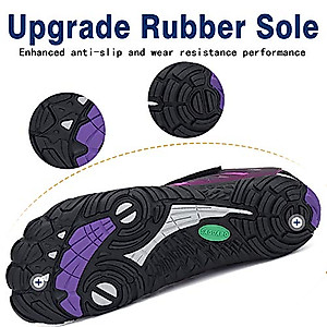 Women's Barefoot Water Shoes Beach Swimming Aqua Pool Surf Waterfall Hiking Quick Dry Athletic Gym Jogging Running Walking Purple