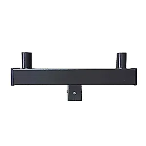 Bullhorn Tenon Adapter with 2 Arms Square/Round for Shoebox, Parking Lot Lights, Street Light & Area Light Heavy Duty Pole Bracket (Square Base Bullhorn)