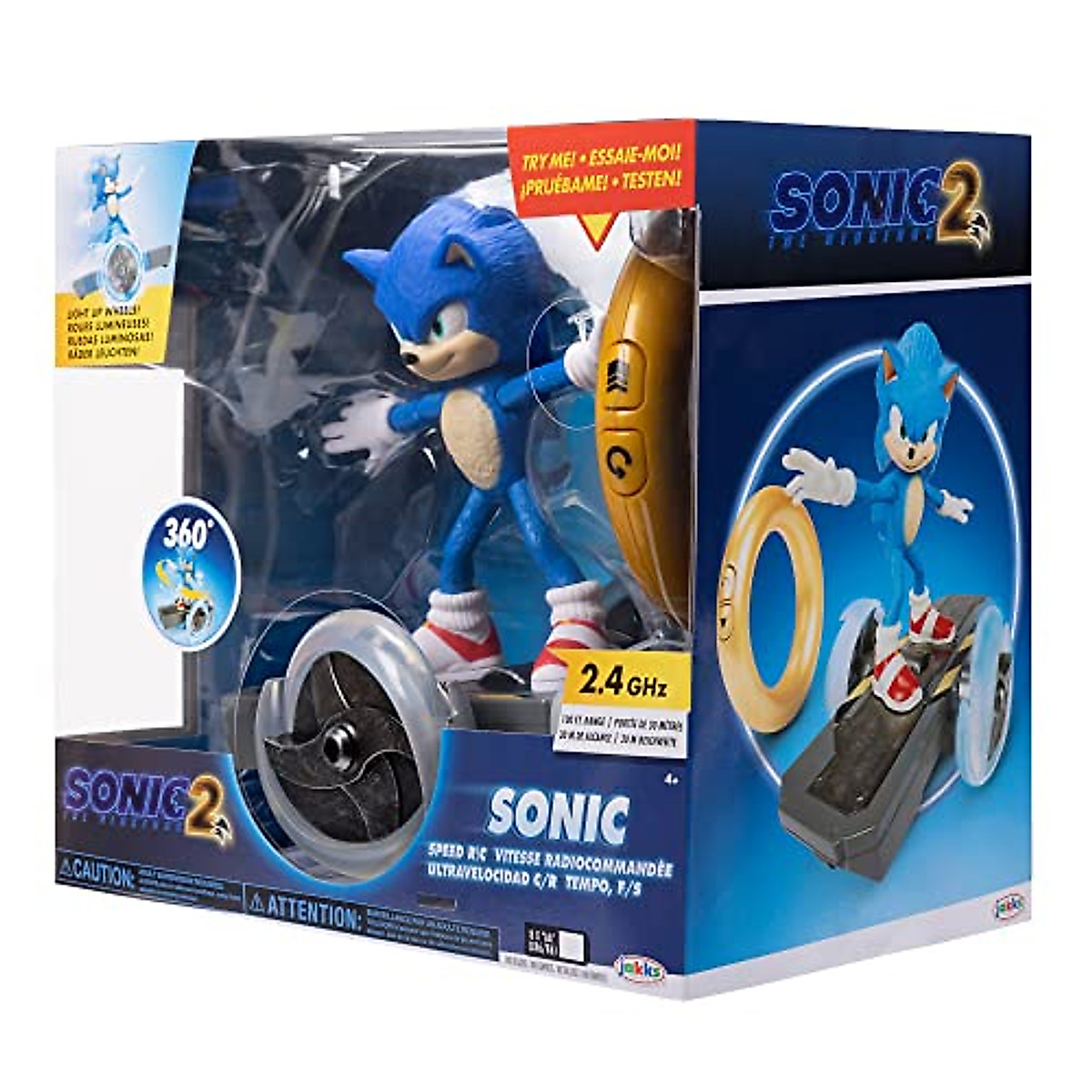 Sonic the Hedgehog Sonic 2 Movie - Sonic Speed RC Vehicle, Blue/ Grey