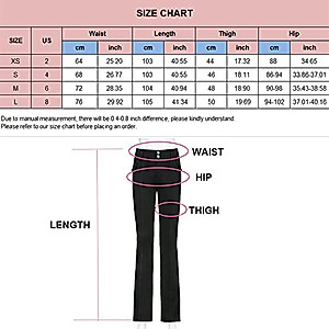 HBER Low Rise Flare Pants for Women Bell Bottom Black Bootcut Leggings Y2k
