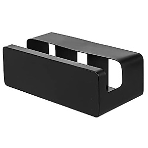 MyGift Wall Mounted Modern Black Metal Hair Tools Organizer with 3 Slots, Salon Styling Accessories Holder Rack for Blow Dryer Straightener Curling Iron