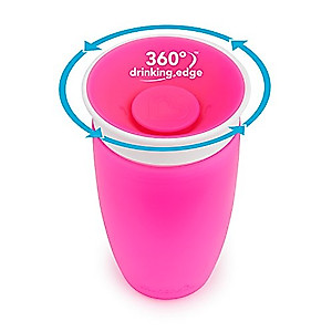 Munchkin® Nibbles & Giggles Toddler Gift Set, Includes 10oz Miracle 360 Cup and Snack Catcher, Pink