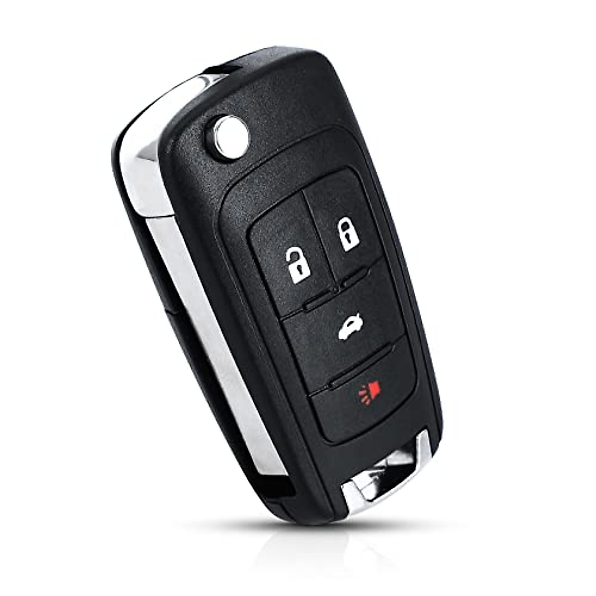 CarBole Keyless Entry Remote Control Key Fob Flip Folding 4 Button Car Door Lock Security Alarm System Replacement for Chevy 2010-2016 Camaro, 2010-2016 Cruze, (OHT01060512)