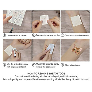 WIRESTER Temporary Tattoo Stickers for Girls Boys Kids Adults, Fake Tattoos on Face Hand Neck Wrist Party Favor Body Art, Tattoo Sheet 6 x 7.87 inch - Cat Designs (Tuxedo, Tabby Kitten, Ragdoll Cat)