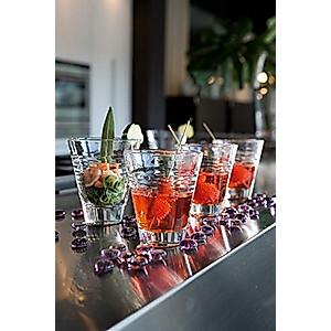 Barski - European Glass - Double Old Fashioned Tumbler Glasses - Uniquely Designed - Set of 6-10 oz. - Made in Europe