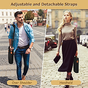 Tirrinia 2 Bottle Wine Gift Tote Carrier - Leakproof & Insulated Padded Versatile Wine Cooler Bag for Travel, BYOB Restaurant, Wine Tasting, Party, Dinners,Gift for Wine Lovers, Black