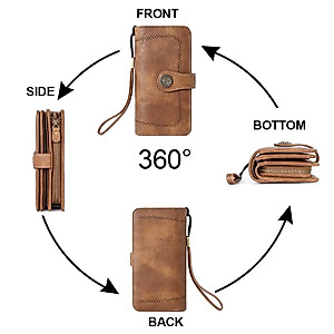 CLUCI Women Backpack Bundle with Women Wallet