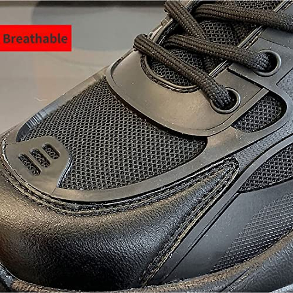 CHENSAN Women's Chunky Sneakers Platform Walking Shoes Breathable Casual Shoe (5,Black)