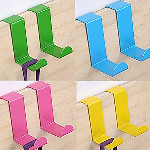 NewFerU Over The Door Cubical Wall Panel Utility Rack Hanger Hook Metal Partition Storage Organizer Set for Coat Clothes,Towel,Wreath,Key,Garage,Kitchen,Bathroom,Kids Room (Pure Hook)