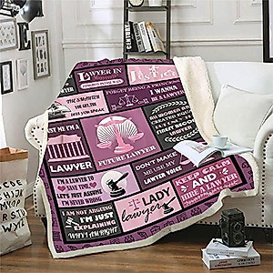 CYREKUD Lawyer Gifts for Women Blanket,Lawyer School Gifts Throw Blanket,Gifts for Lawyer Blanket,Lawyer Gifts for Lawyer Graduation Students,Lawyer Blanket for Christmas Sofa Lawyer Decor 50x 60