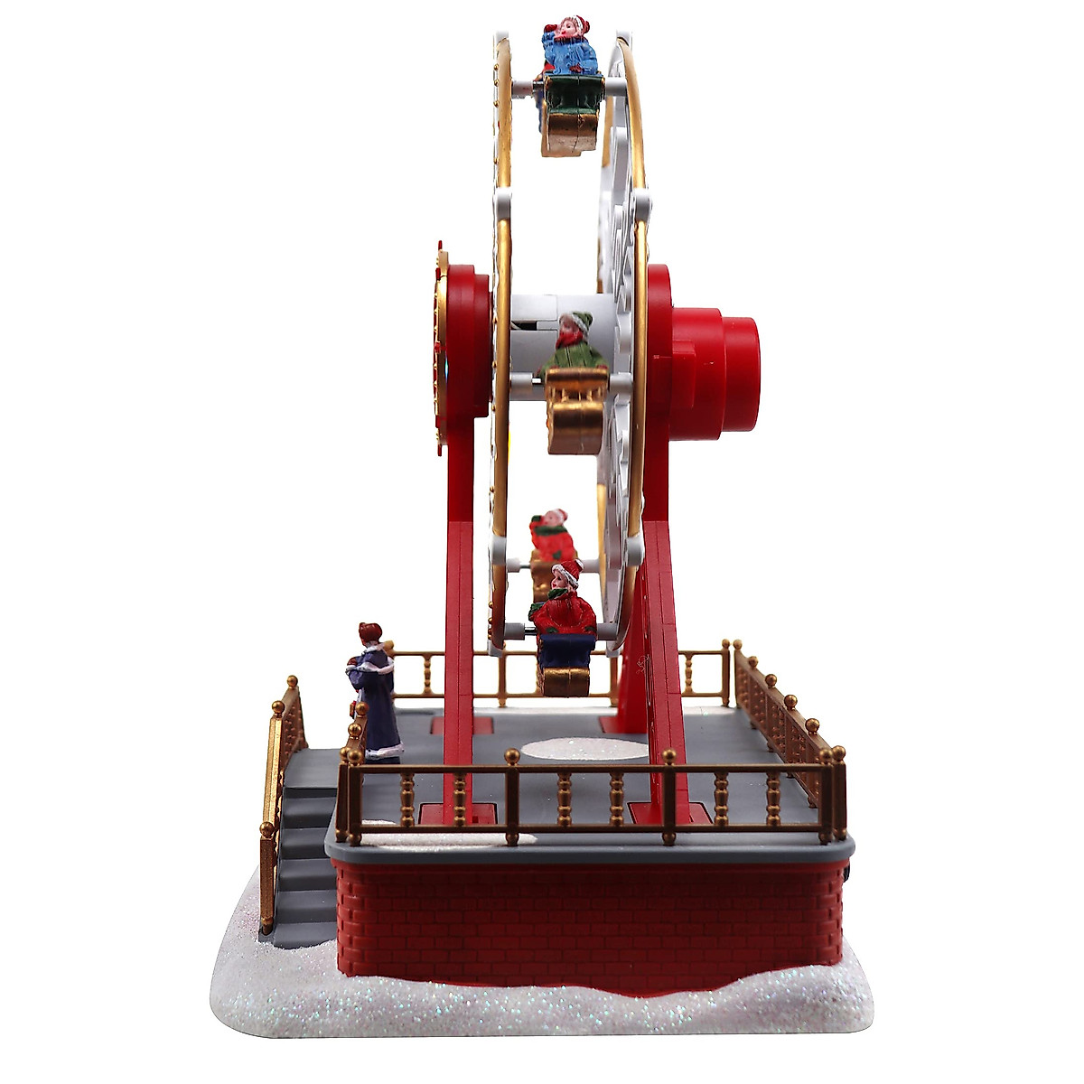 Christmas Ferris Wheel - Animated Pre-lit Musical Christmas Village - Perfect Addition to Your Carnival Christmas Decorations & Snow Village Displays 11 in